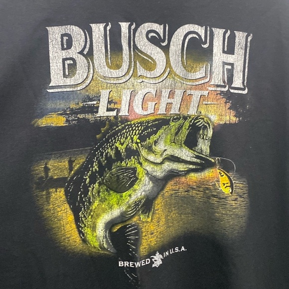 busch light | Shirts | Nwt Busch Light Bass Fishing Tshirt Mens Size ...